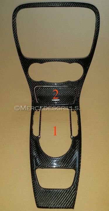 Mercedes SL R230 Carbon Fiber Ash Tray Cover Interior Trim Part AMG ...