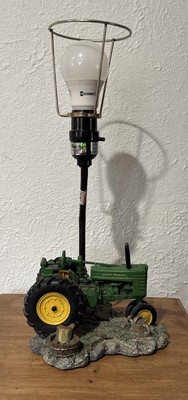 John Deere Tractor Table Lamp 1999 Vintage! Rare! Country Missing Shade ...