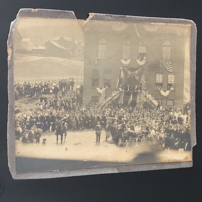 Antique 1800s Wild West Town Photograph Cabinet Boomtown USA RARE Frank ...