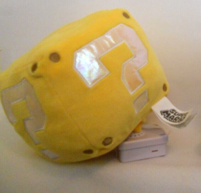 Super Mario Question Mark ***With Sound*** 5" Stuffed Toy 2022 (No Hang ...