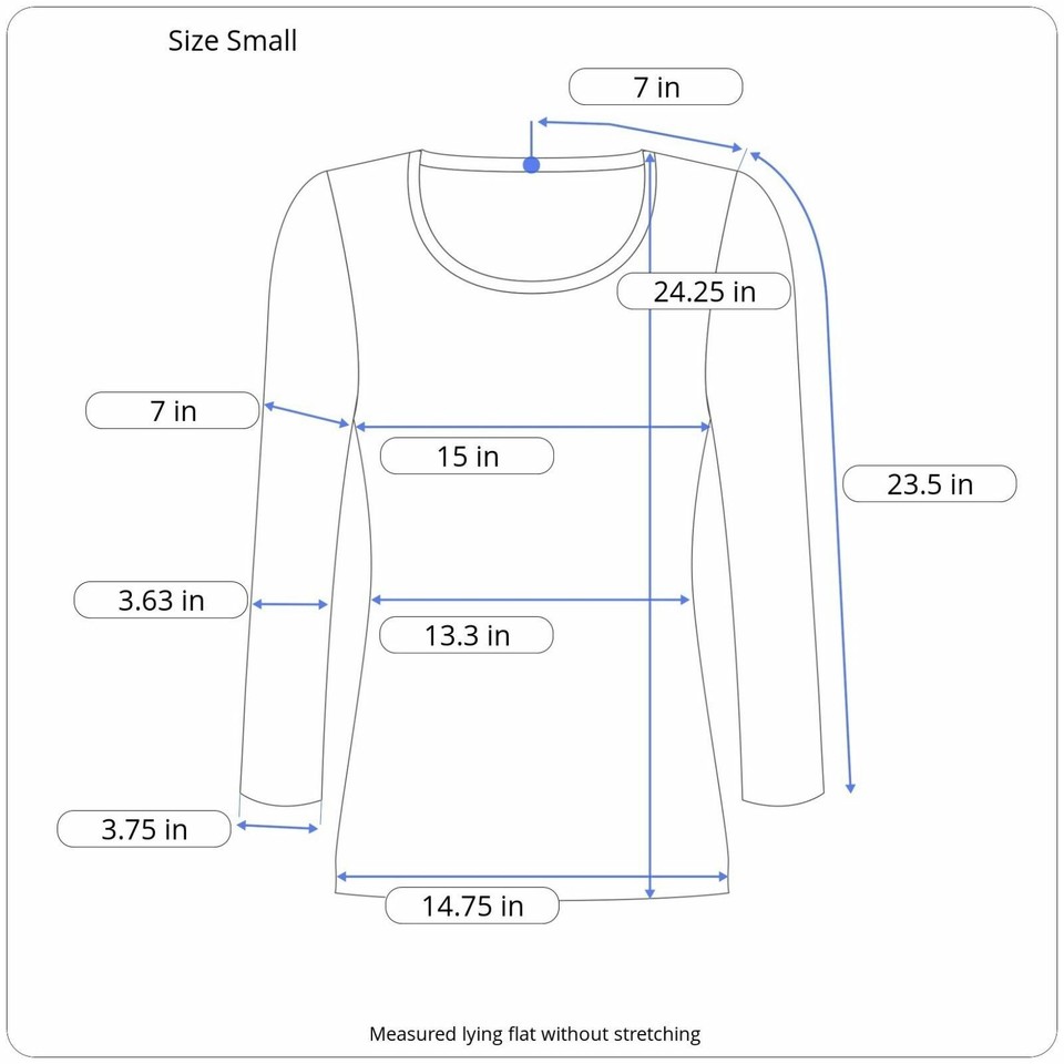 Women's Premium Basic Long Sleeve Round Crew Neck T Shirt Top Warm Soft ...