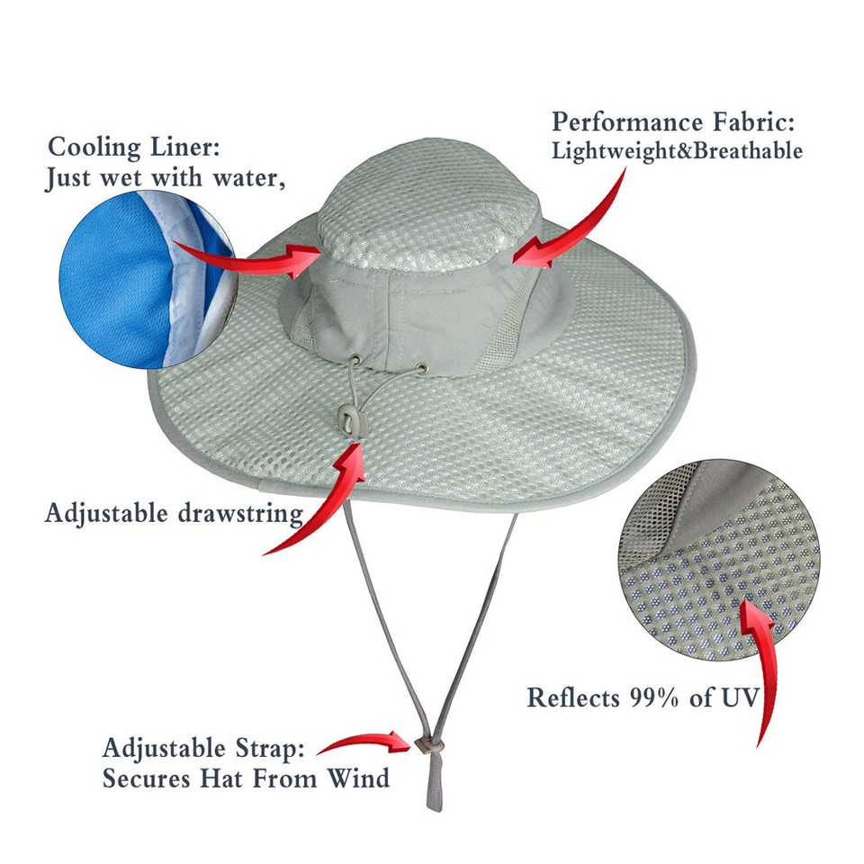 Evaporative Cooling Bucket Hat Hydro w/ UV Protection Cooler Arctic ...
