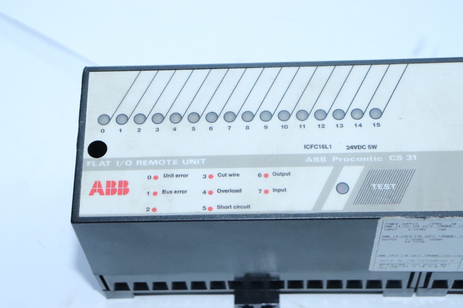 ABB Flat I/O remote unit Procontic CS31 ICFC16L1 | eBay