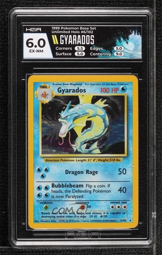 Gyarados Holo Pokemon Base Set HGA 6 1999 05cf | eBay