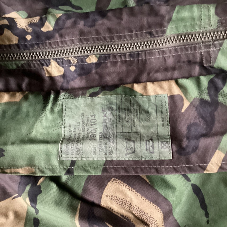 British Army Camouflage Jacket DPM MVP Nato stock Size 190/104 | eBay