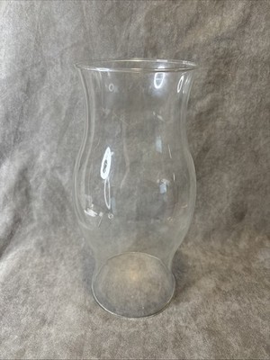 Glass Hurricane Chimney Candle Shade Globe 11.5” Tall 4.5" Flared Base ...
