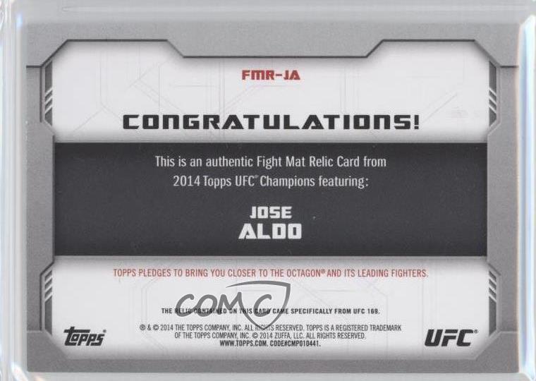 2014 Topps UFC Champions - Fighter Mat Relics #FMR-JA Jose Aldo (MEM ...