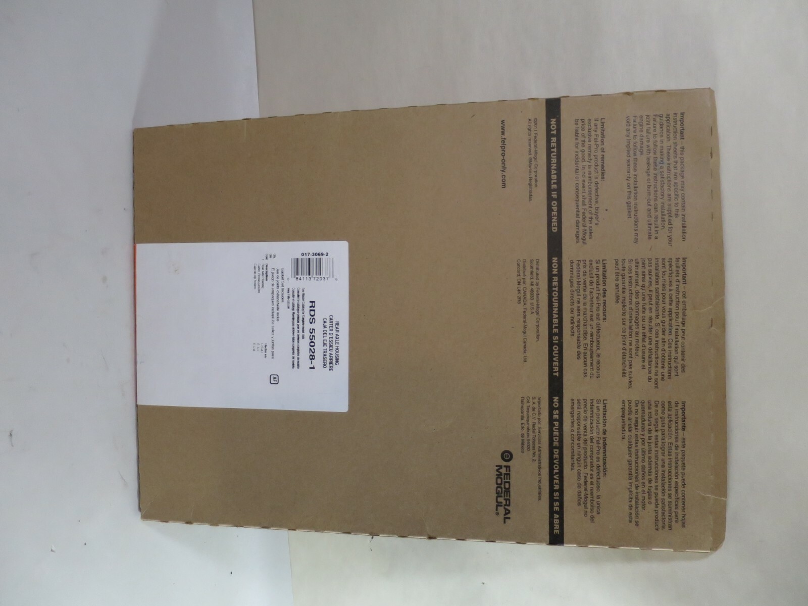 Axle Housing Cover Gasket Rear Fel-Pro RDS 55028-1 | eBay