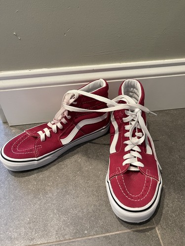 Vans Unisex Sk8 Hi Dark Raspberry Pink Mens 5 Women 6.5 old Skool Shoes ...