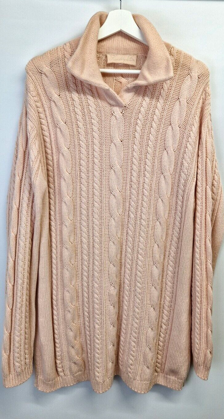 Women's chunky 100% Cashmere long cable knit sweater … - Gem