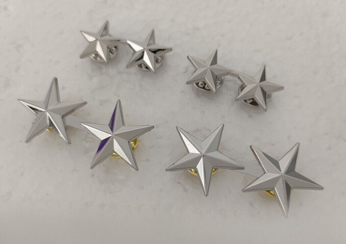 Two Pair Of WW2 US Army Officer 2 Star Major General Rank Badges Pin ...