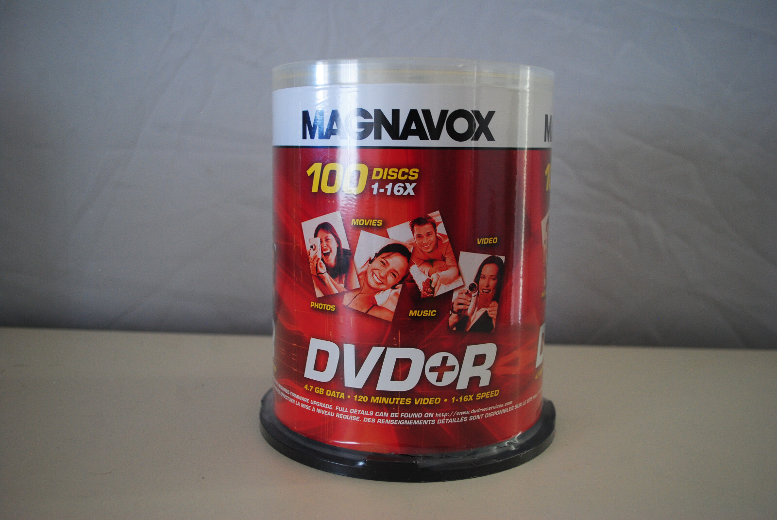 Magnavox DVD+R 100 Pack 1-16x 4.7 GB 120 Min Blank DVD Discs NEW SEALED ...