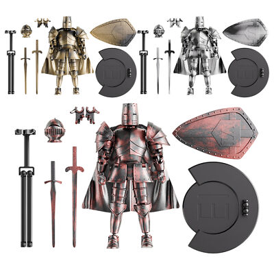 Poseable Medieval Knight Action Figure Set Fully Articulated Action ...