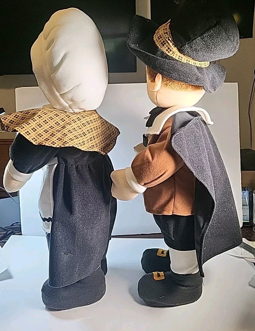 Vintage Prima Creations Weighted Cute Pilgrim Boy & Girl 24 ...