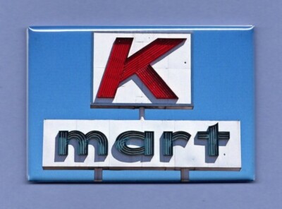 KMART SIGN *2X3 FRIDGE MAGNET* BIG BOX DEPARTMENT STORE BLUE LIGHT ...