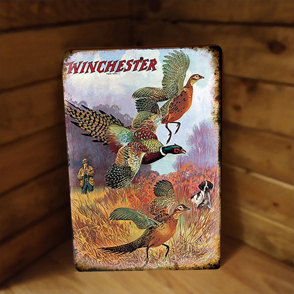Winchester Pheasant Hunting with Beagle Metal Poster Sign | eBay