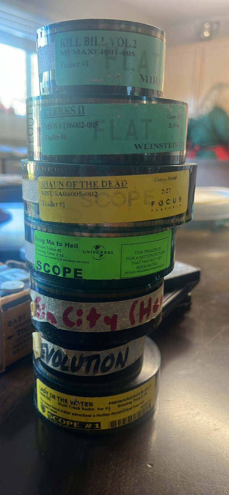 35mm Theatrical Film Trailers X7 Kill Bill, Sin City, Clerks 2 | eBay