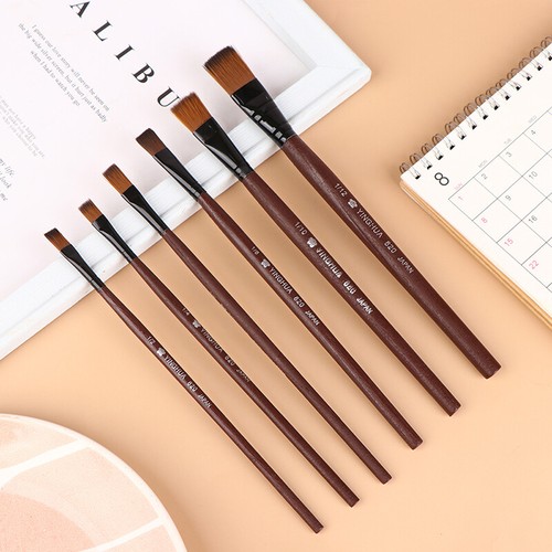 6Pcs/set Artists Brushes Nylon Acrylic Oil Paint Brushes Watercolor ...