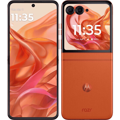 Motorola Razr 50 5G Spritz Orange 256GB + 8GB Dual-SIM Unlocked SIMFree ...