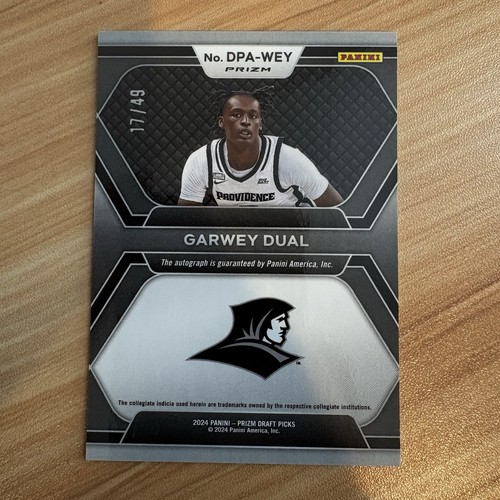 2024-25 Panini Prizm Draft Picks Garwey Dual Orange Pulsar Auto /49 ...