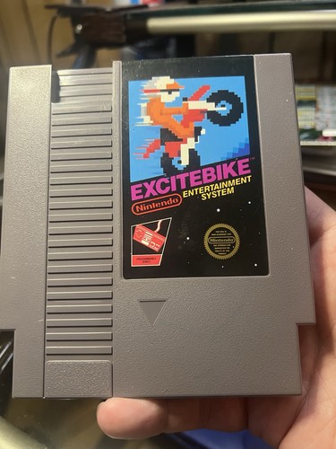 Excitebike with Famicom Converter 5-Screw CART ONLY Nintendo NES 1985 ...
