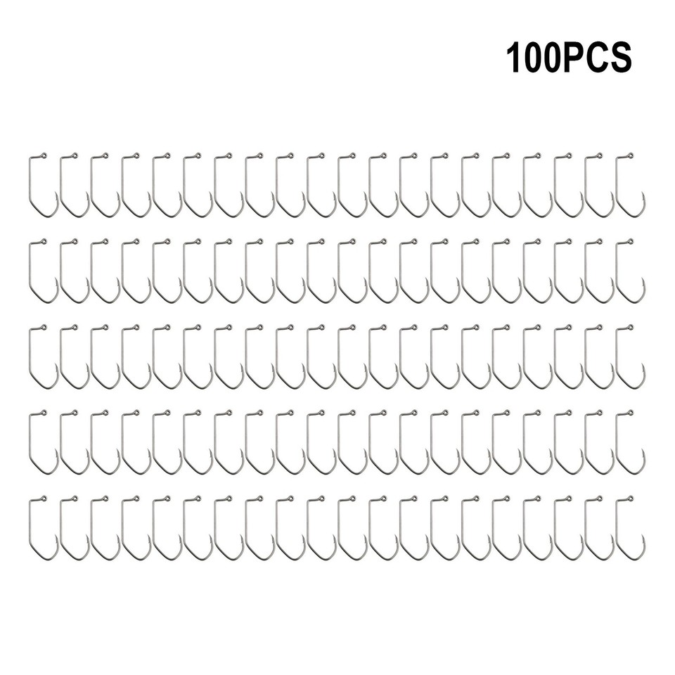 Strong Wire Fishing Hook with V Bend 90 Degree Aberdeen Offset (100pcs ...