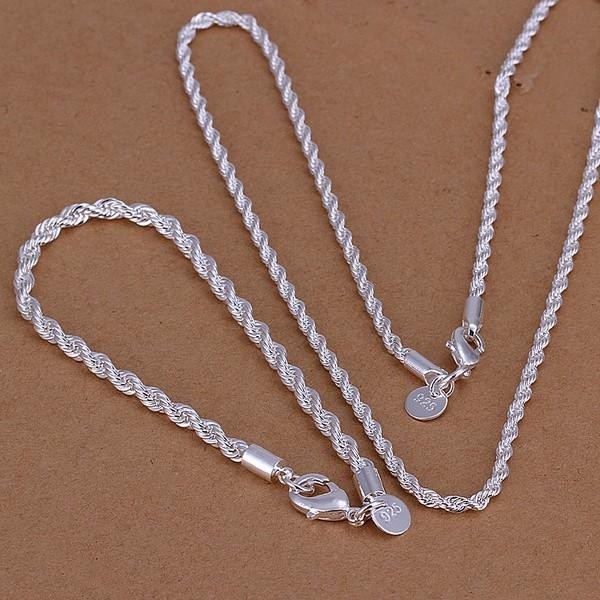 4mm Diamond Cut Solid 925 Sterling Silver Italian Rope Chain Men's ...