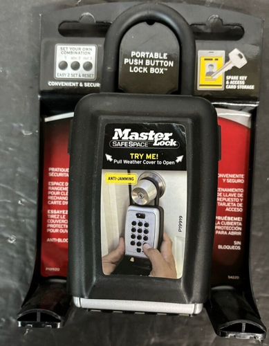 Master Lock 5422D Portable Key Lock Box- Push Button- Set your ...