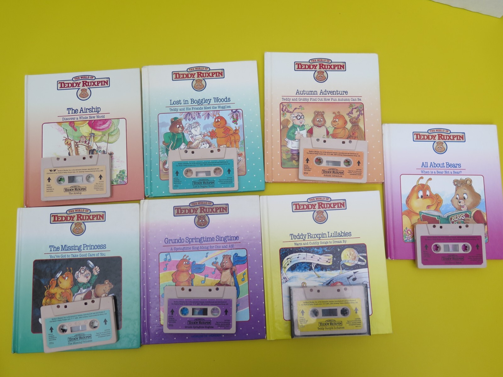 Vintage Teddy Ruxpin Lot - Bear, VHS, Books, Cassettes, Outfits, Answer ...