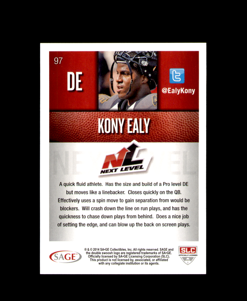 2014 SAGE HIT #97 Kony Ealy NL RC Missouri Tigers Panthers Jets | eBay