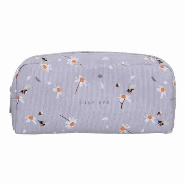 WHSmith Grey Bee Daisy Chunky Pencil Case Zip Closure for sale online ...