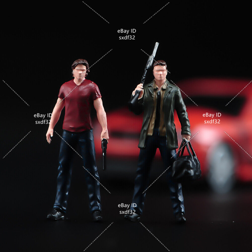 1/24 Sam Dean Winchester Mini Scene Props Man Doll Figures Fit Cars ...