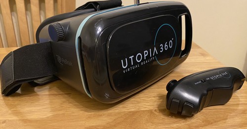Utopia 360 Virtual Reality 3D VR Headset w Bluetooth remote Controller ...