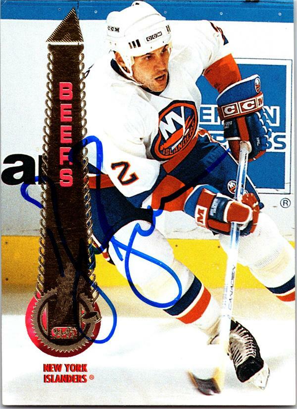 Bob Beers autographed Hockey Card (New York Islanders) 1995 Pinnacle ...
