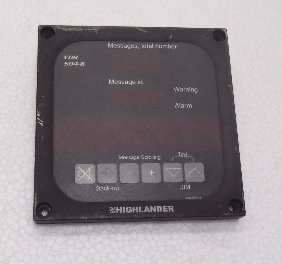 Highlander VDR SD4-6 Consilium Navigation 709634 B1 P/N 704046 | eBay