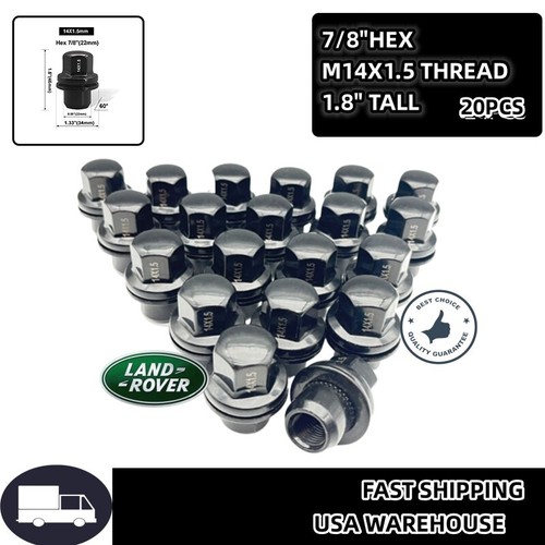 20 14x1.5 Lug Nuts OE Wheel Replacement Style Fit Land Range Rover LR3 ...