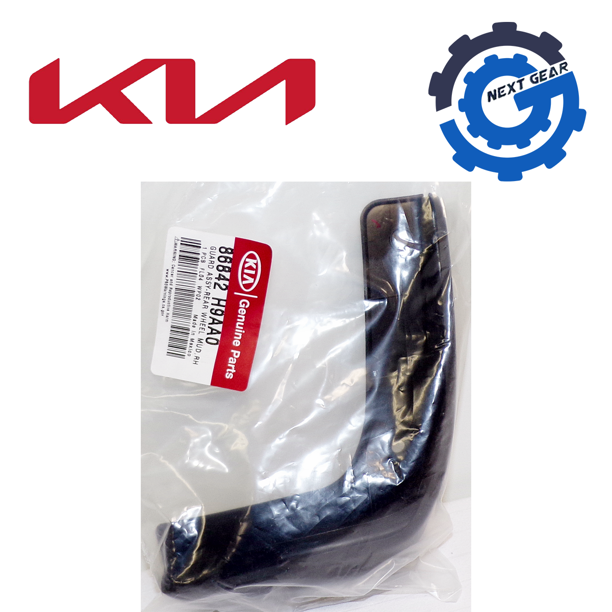 New OEM Kia Splash Guards Mud Flaps 4 pcs 2018-2020 Kia Rio H9F46 AK600 ...