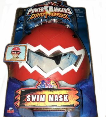 Power Rangers Dino Thunder Red Ranger Swim Mask New Factory Sealed 2003 ...