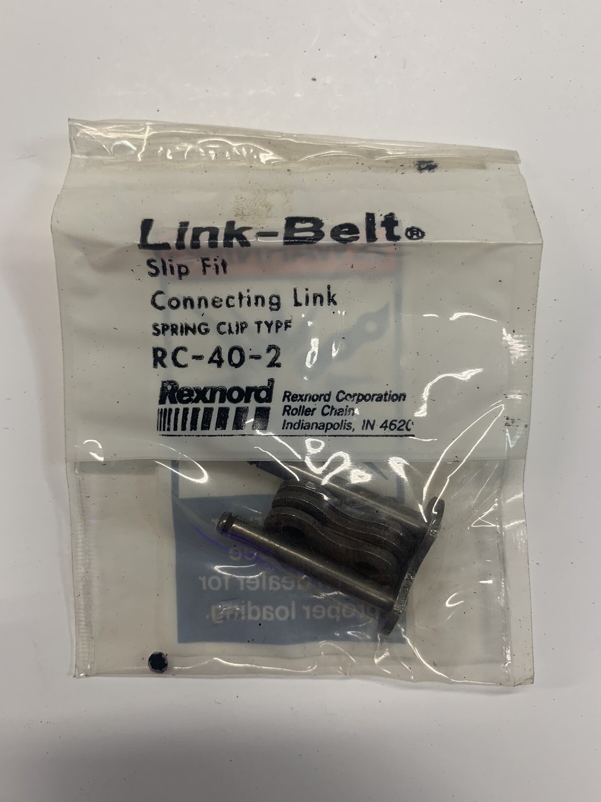 Link-Belt Slip Fit Connecting Chain Link RC-40-2 Spring Clip Type | eBay