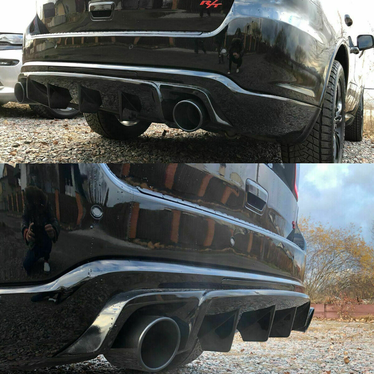 For 2011-22 Dodge Durango R/T SRT Rear Bumper Diffuser Dual Exhaust ...