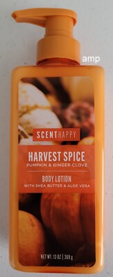 Scent Happy Harvest Spice Pumpkin & Clove Body Lotion 13 oz Shea Butter ...