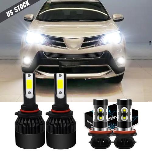 Para For Toyota RAV4 2016 2017 2018 6*Faros LED + Kit de luces ...