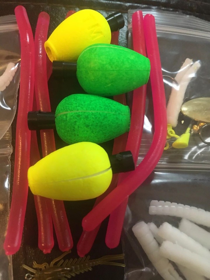 2 Trout Magnet Tackle Box Kits- 68pc Bundle Spin, E-Z Floats, Bugs, and ...