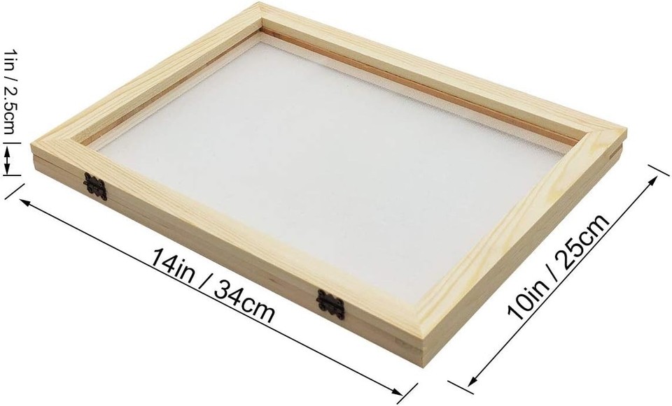 A4 Size Paper Making Screen, Natural Wooden Paper Making Frame, 10 x 14 ...