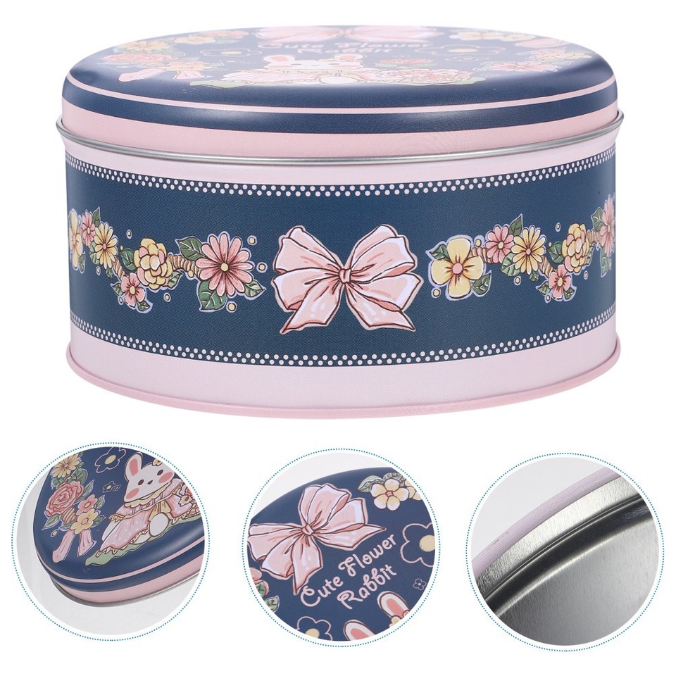 Present Box Cookie Storage Festival Biscuit Containers Mini Tins | eBay ...
