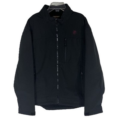 Chick-Fil-A Fleece Lined Windbreaker Rain Jacket Mens L Black Employee ...