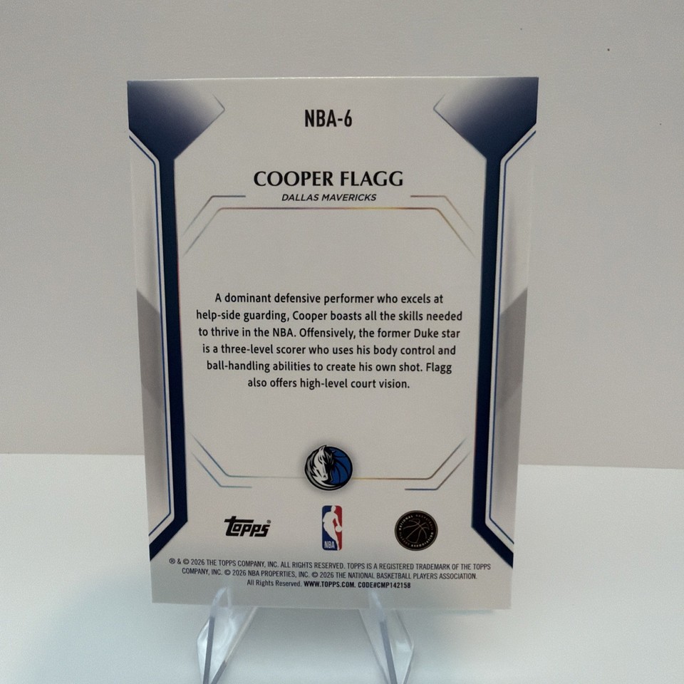 2026 Topps Collectors Kit 1 Cooper Flagg Holo Foil #NBA6 | eBay
