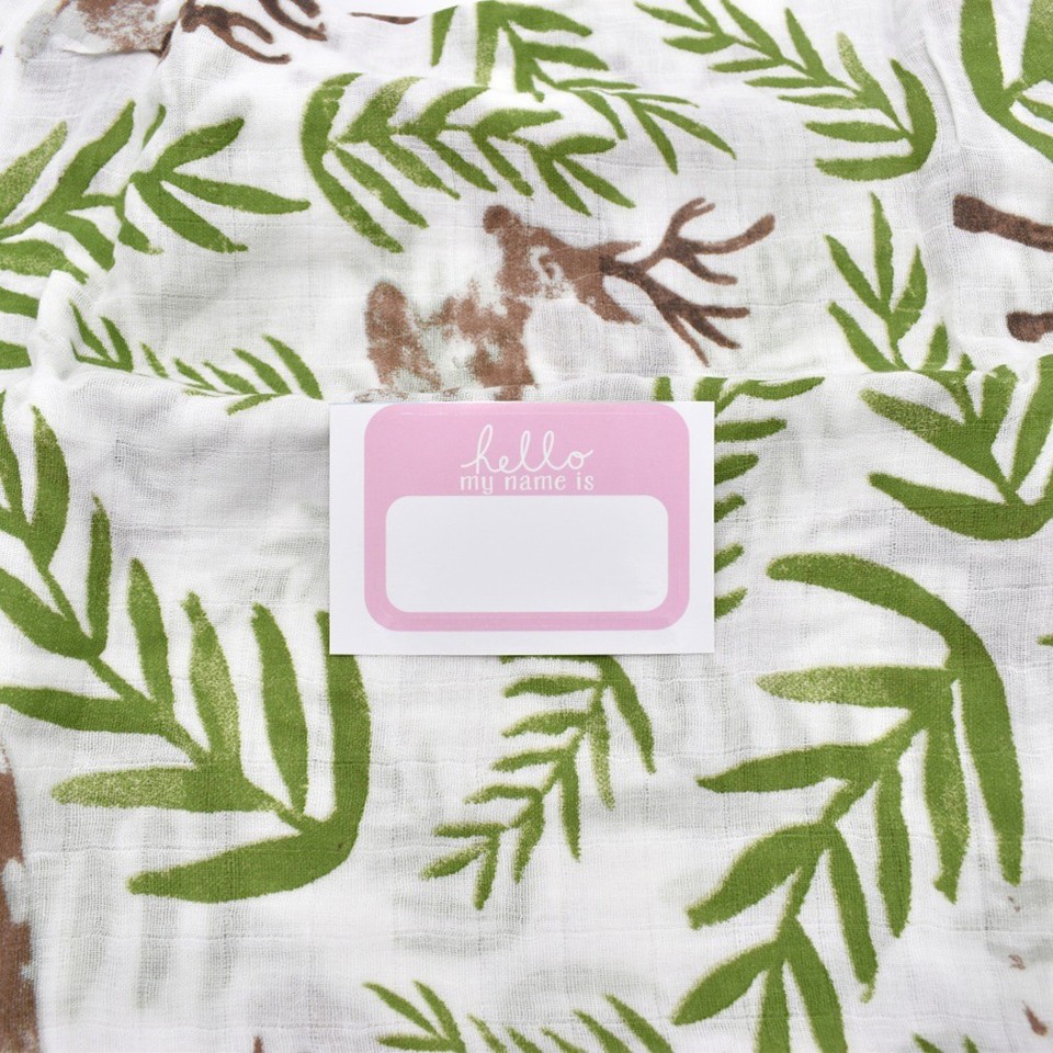 6pcs Newborn Baby Name Stickers Newborn Name Tags Lovely Infant Hello ...