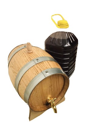 Botte Castagno 10Lt /botti/barrel Porta Vino For Wine/ Con Vino Rosso ...