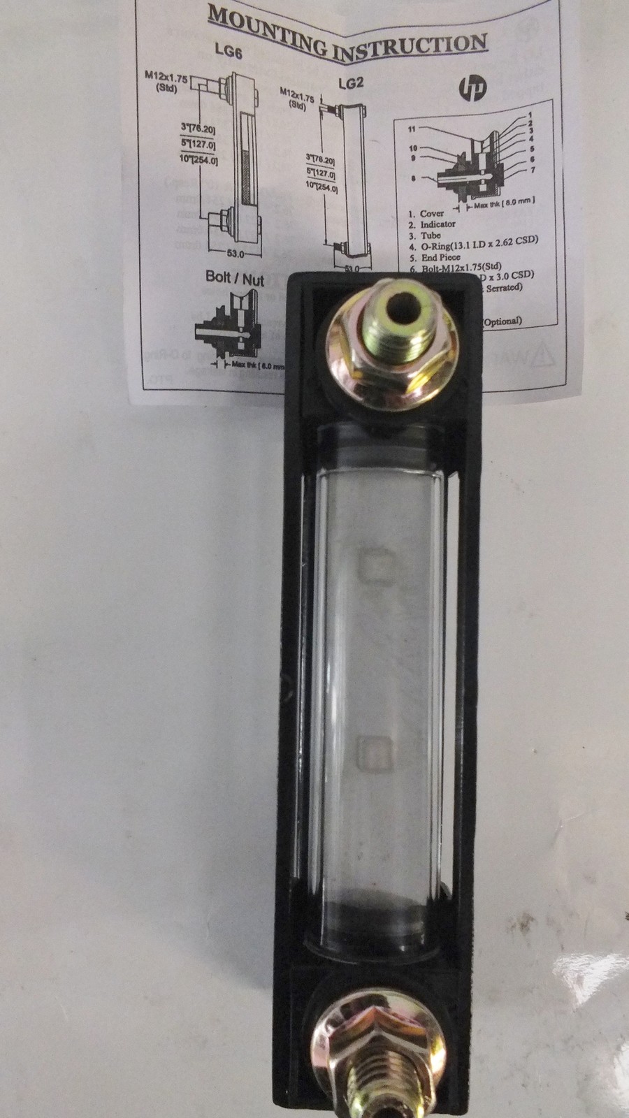 Hydraulic Tank Oil Level Gauge Temperature Indicator 127mm 5 inch Hole ...